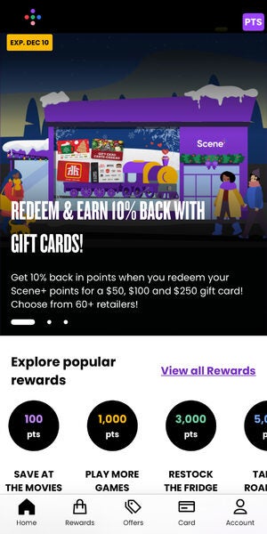 [Scene+ points] [Black Friday] Scene+ points : Get 10% back in points ...