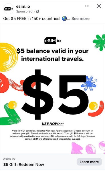 [eSIM.io] Get $5 credit free (registration required) - RedFlagDeals.com ...