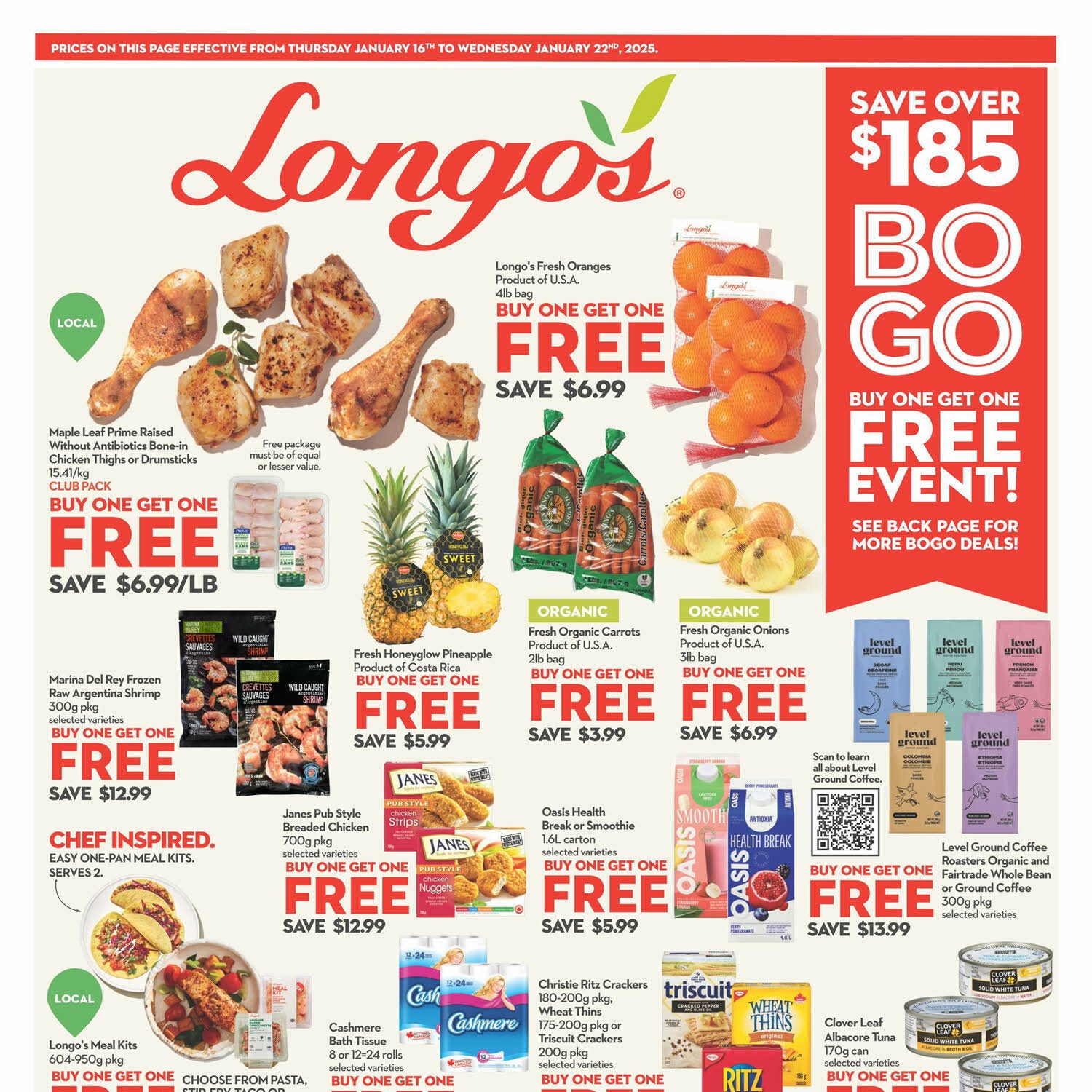 Longos Weekly Flyer - Weekly Savings - BOGO Free Event - Jan 16 – 22 ...