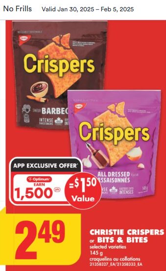 [Real Canadian Superstore] [No Frills/Maxi] Christie Crispers or Bits ...