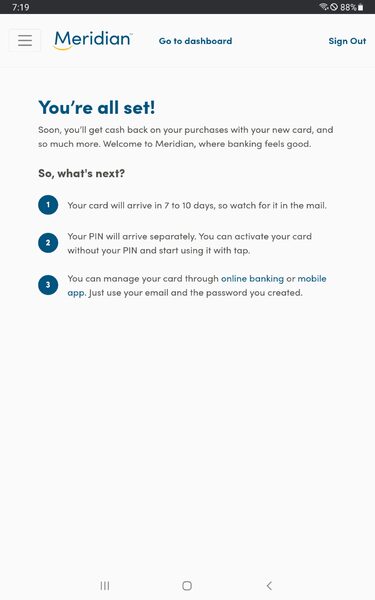 [Meridian Visa] 4% cash back on G&G, 2% on Rx&PAP VISA card (First ...