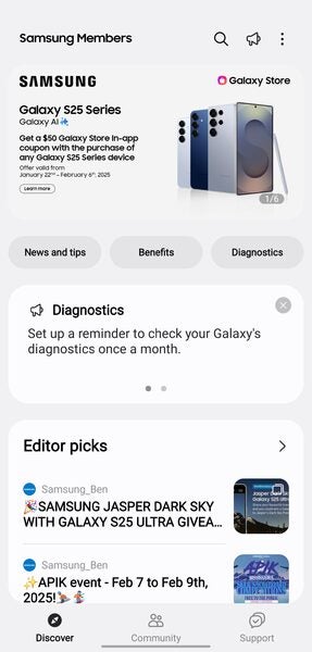 Get a $50 Galaxy In App-Coupon with purchase of S25 Devices (Galaxy App ...