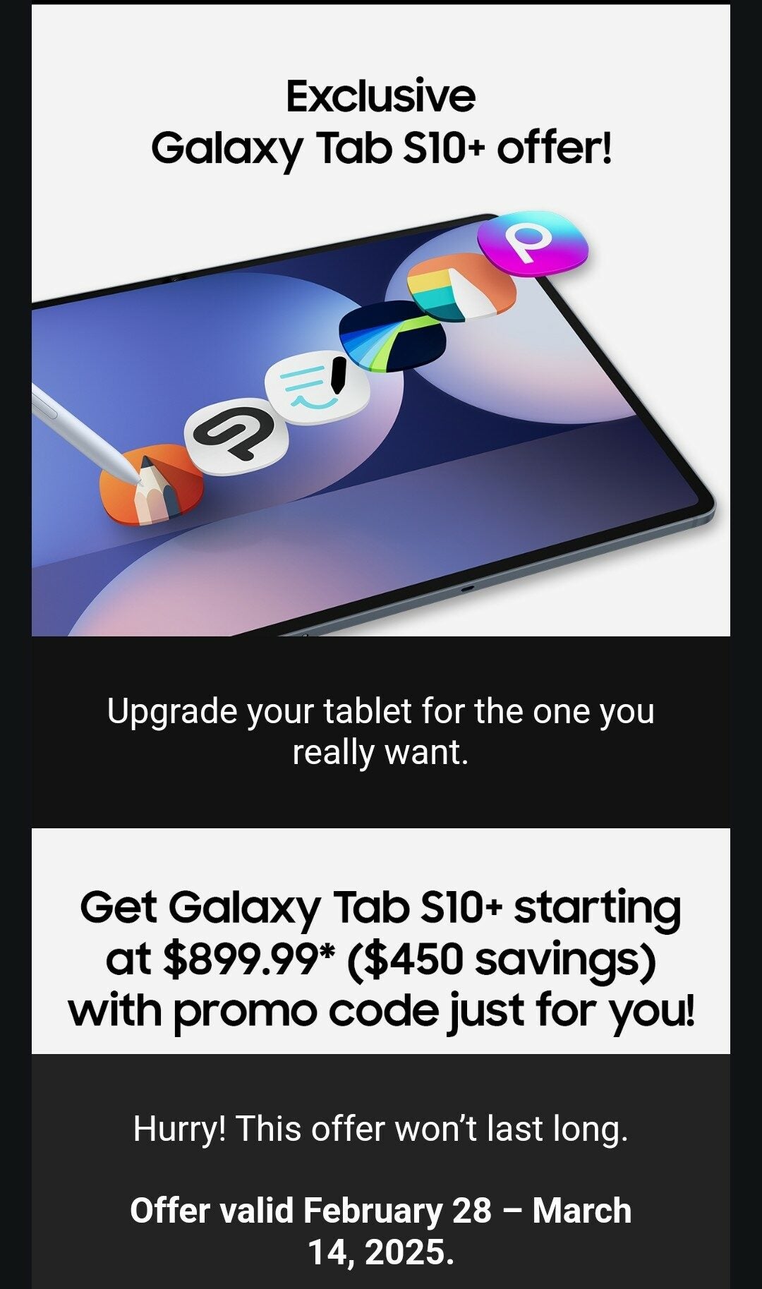 [SAMSUNG CANADA] SAMSUNG GALAXY TAB S10+ 256GB for $599.99 with $450 ...
