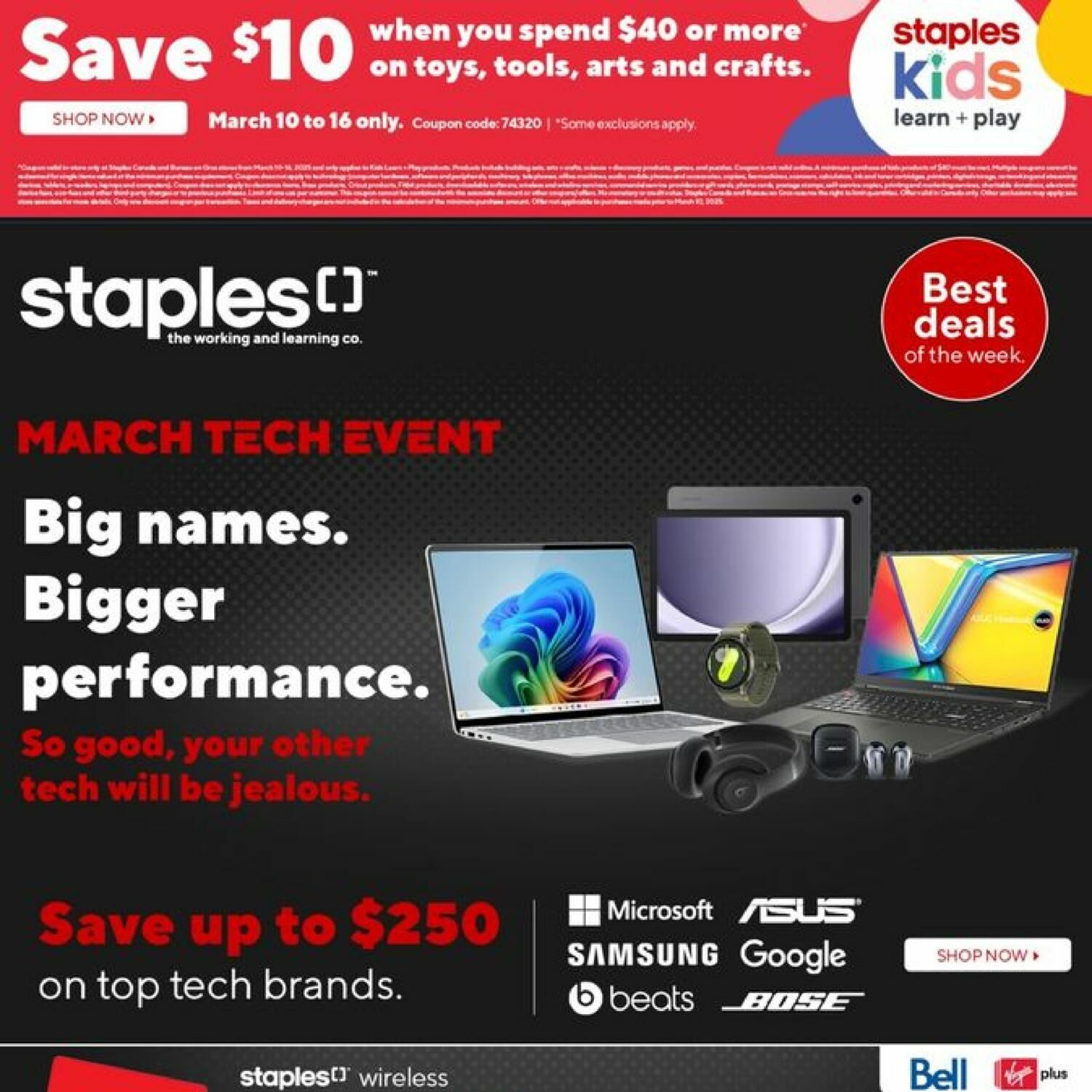 Staples Weekly Flyer - Weekly Deals - March Tech Event - Mar 12 – 18 ...