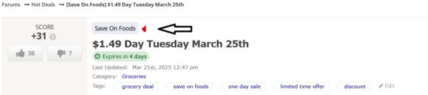 [Save On Foods] $1.49 Day Tuesday March 25th - RedFlagDeals.com Forums