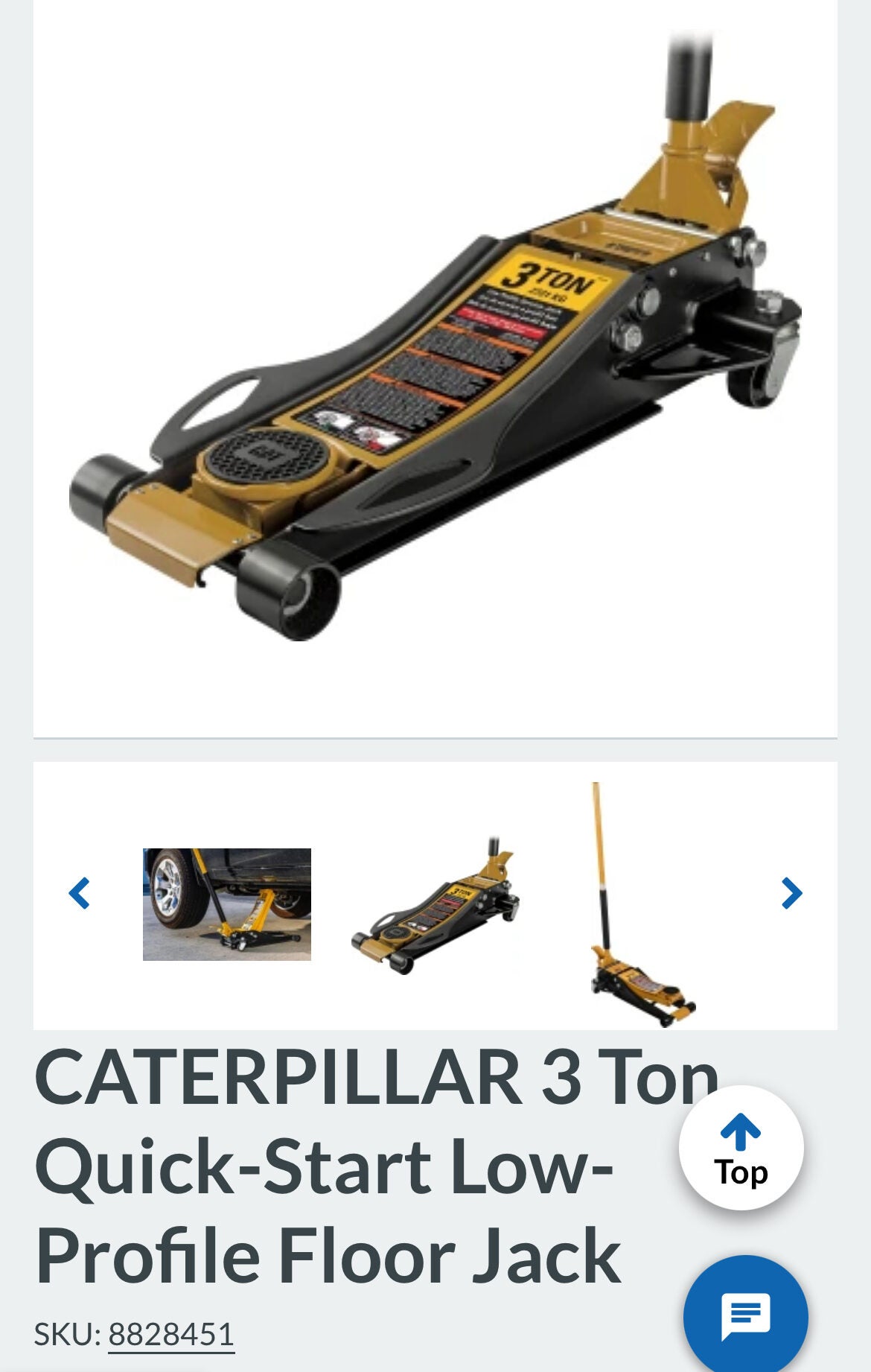 [Princess Auto] Caterpillar 3 Ton Quick-Start Low-Profile Floor Jack ...