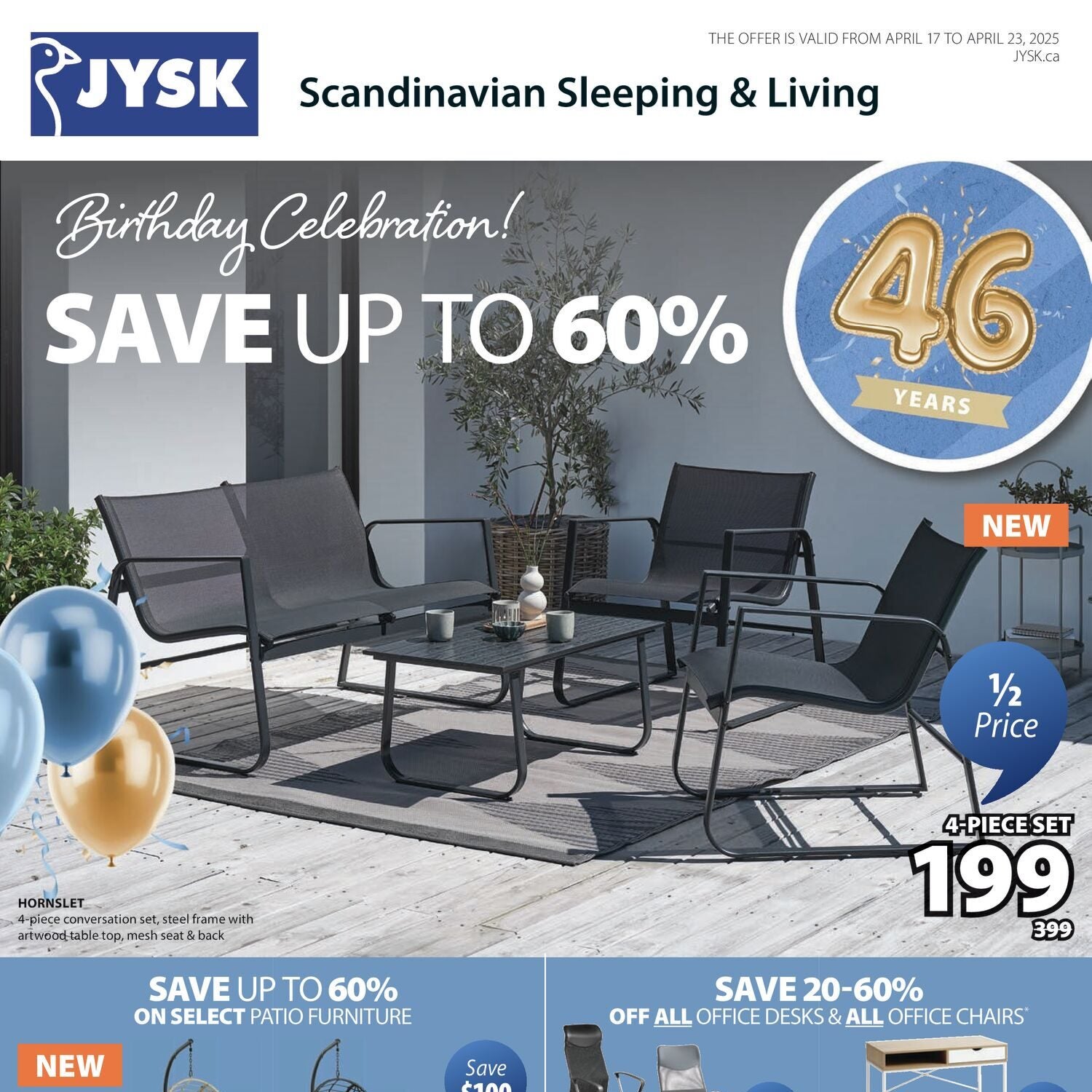 JYSK Weekly Flyer - Weekly Deals - Birthday Celebration - Apr 17 – 23 ...