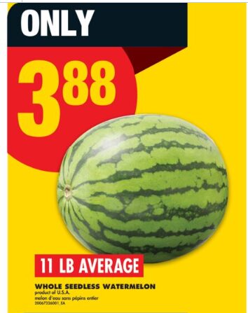 [Fresh Co] [ON] 11 lbs Whole Seedless Watermelon $3.87 after PM + earn ...