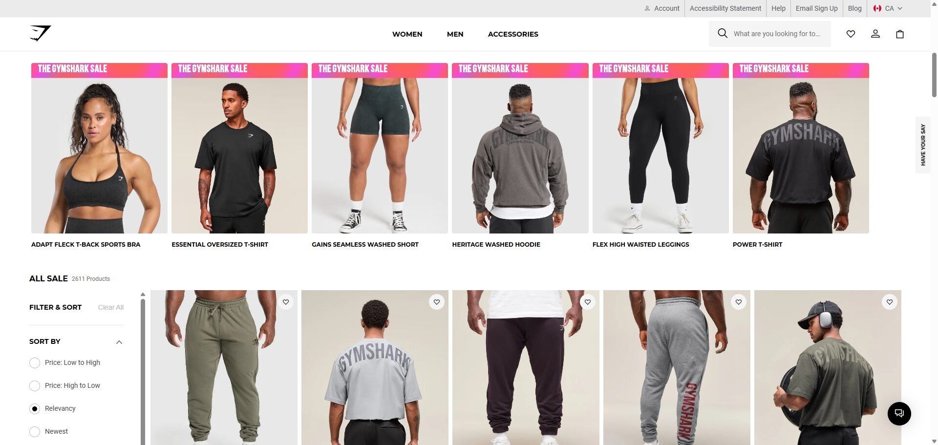 [Gymshark] Up t0 50% Off Everything - Free Shipping over $100 ...