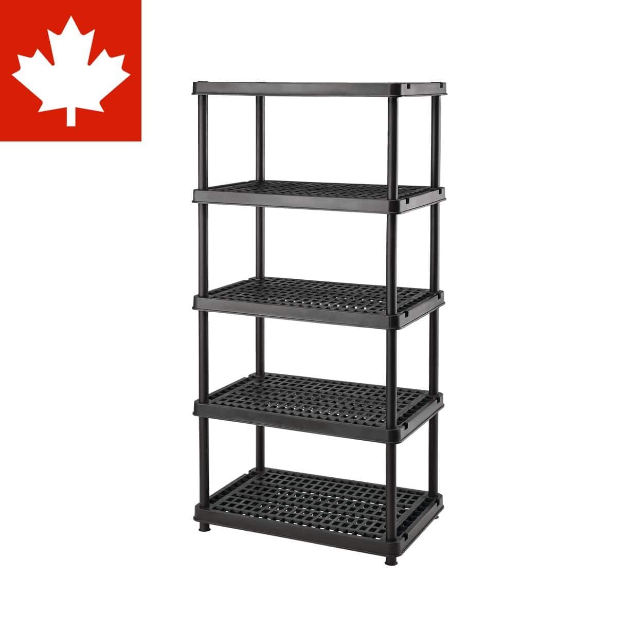[Canadian Tire] Mastercraft 5-Shelf Resin/ Plastic Storage Rack ...