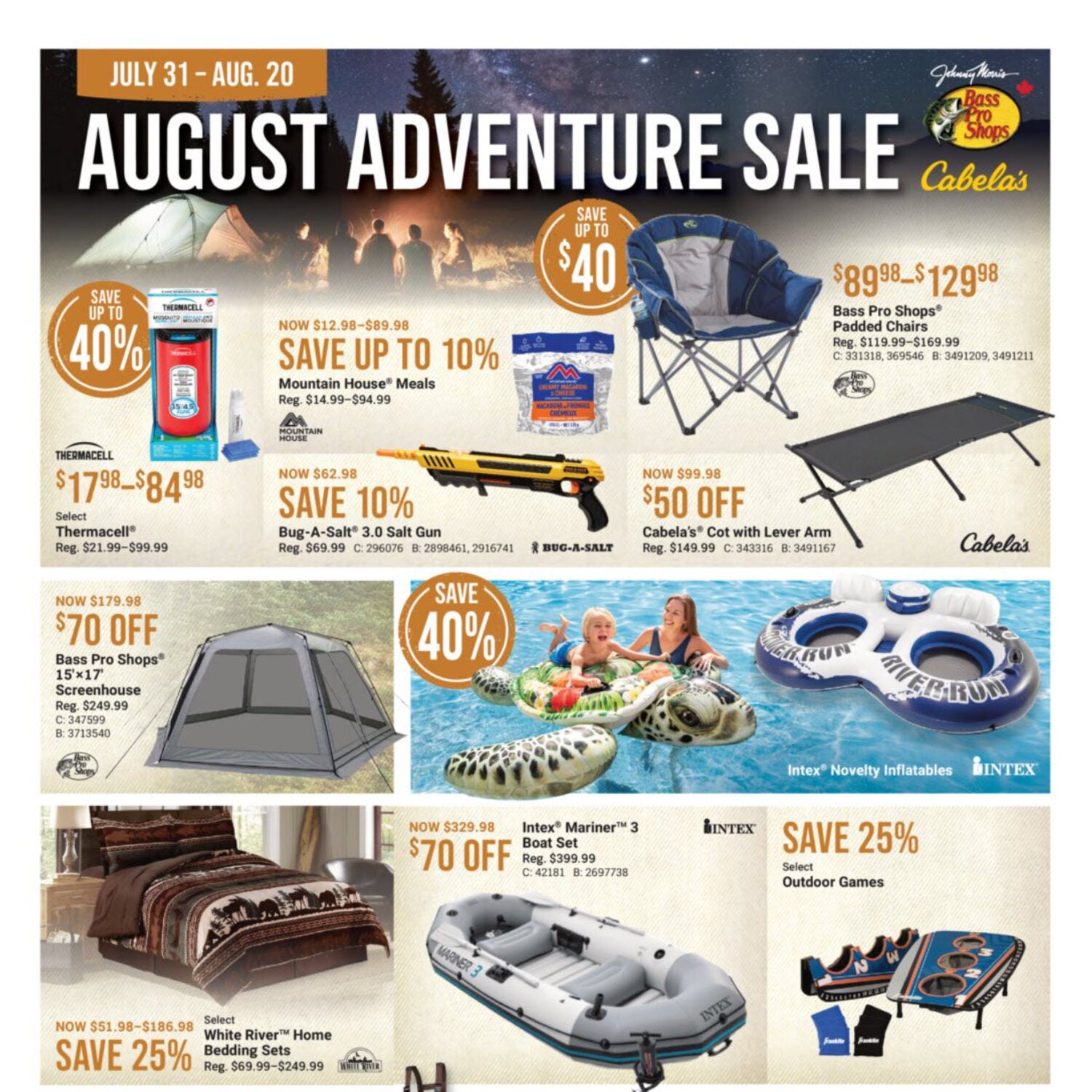 Bass Pro Shops Weekly Flyer - August Adventure Sale - Jul 31 – Aug 20 ...