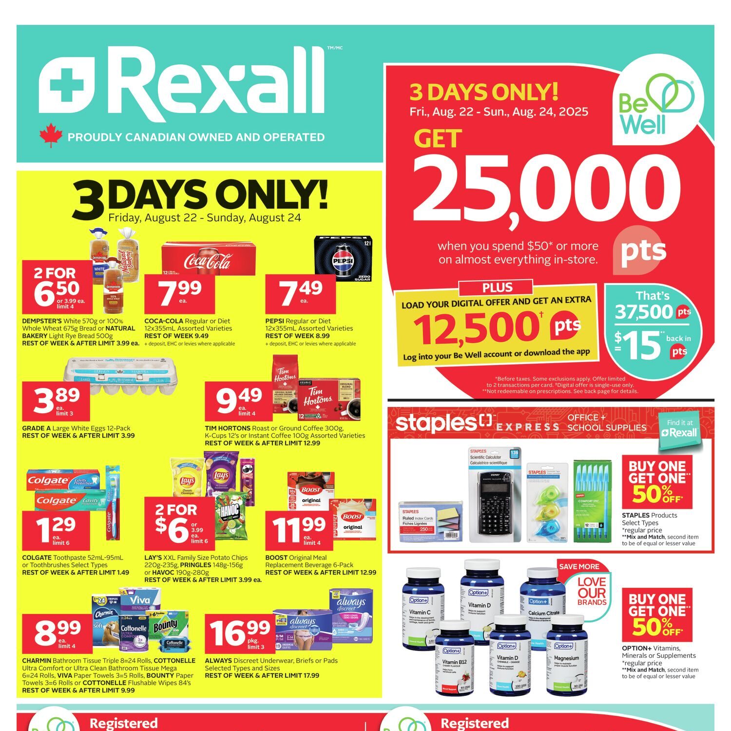 Rexall Weekly Flyer - Weekly Savings (MB) - Aug 22 – 28 - RedFlagDeals.com