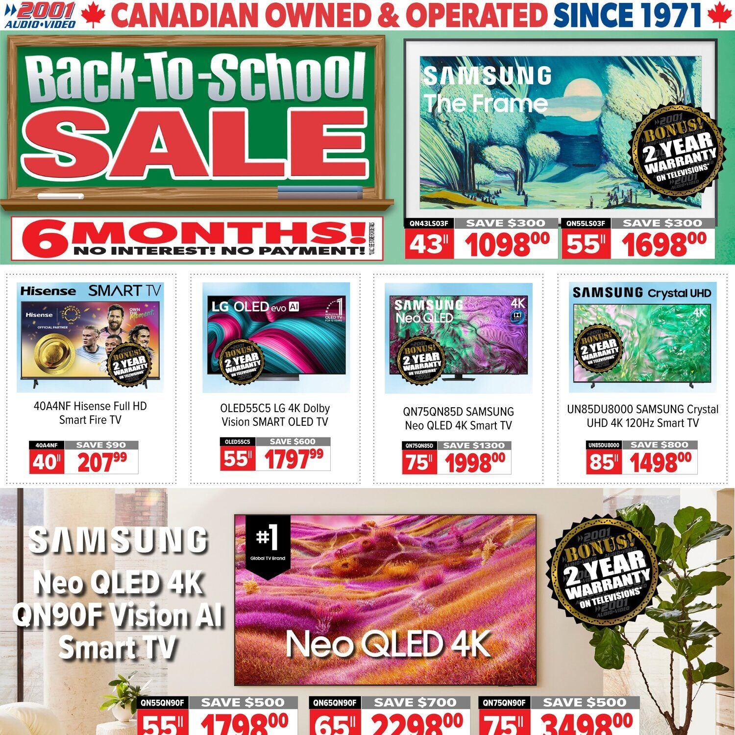 2001 Audio Video Weekly Flyer - Weekly Deals - Back To School Sale ...