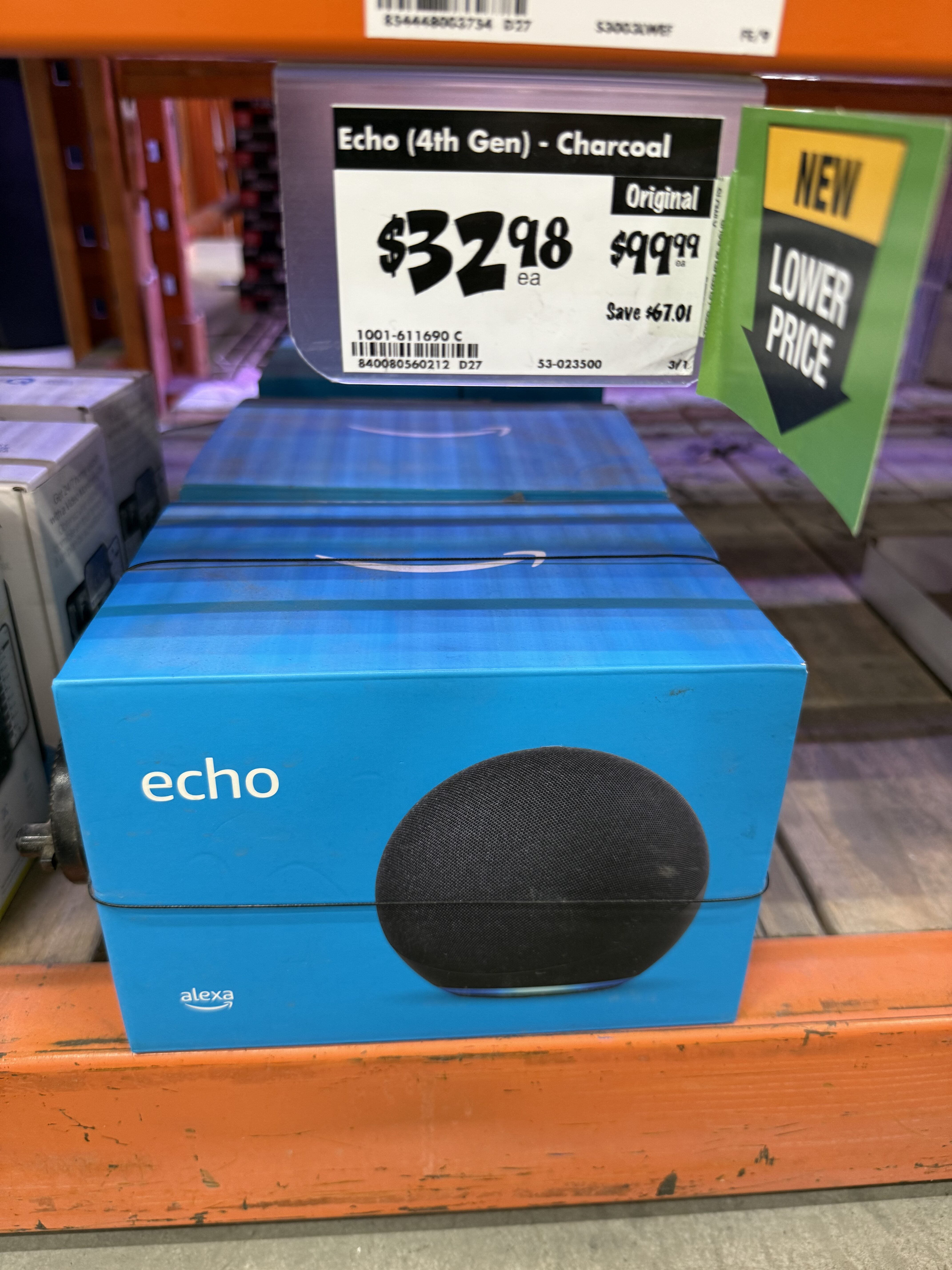 [Home Depot] Amazon Echo Smart Speaker (4th Gen) Charcoal in store ...