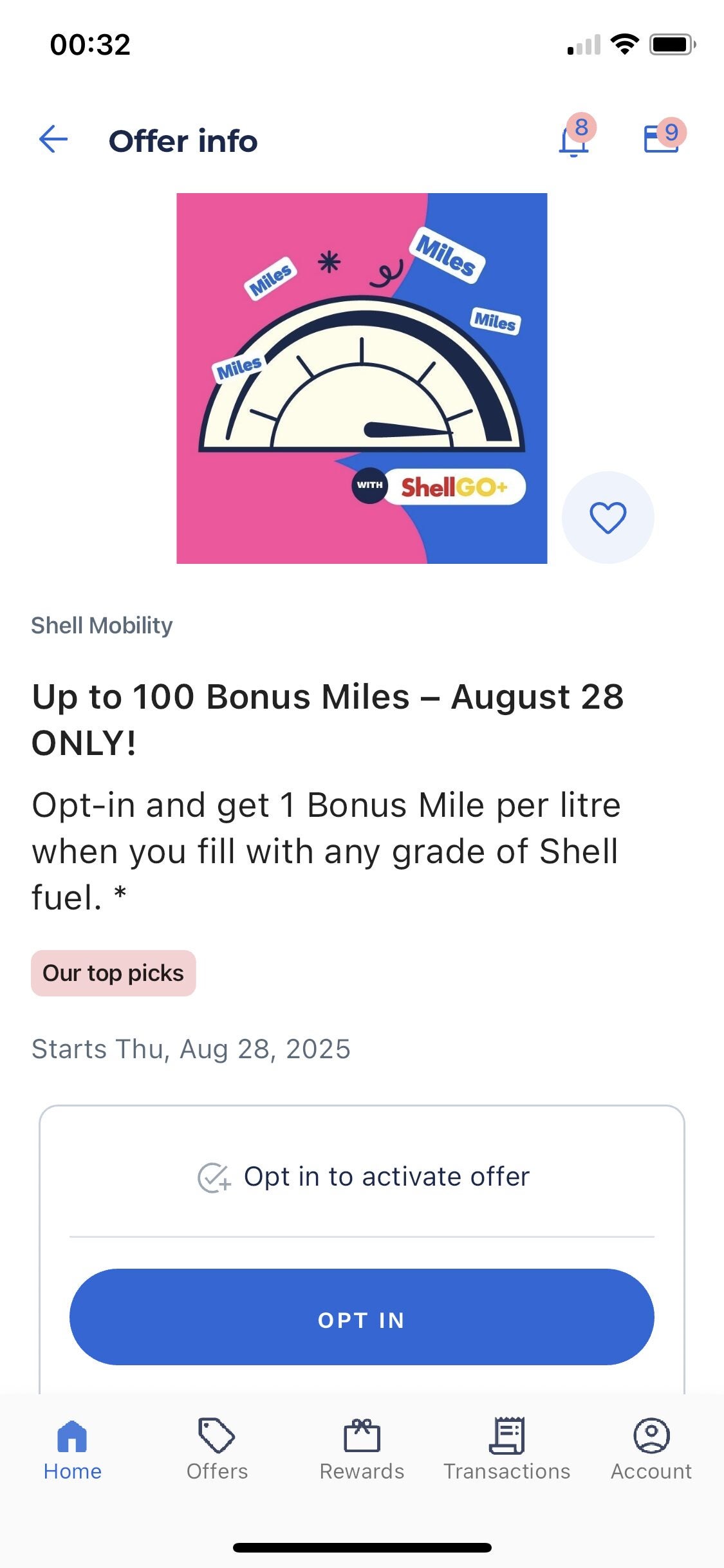 [Shell] 1 bonus mile per liter & 25 bonus miles when you spend $10 in ...