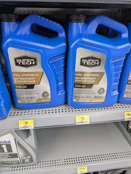 [Walmart] Super Tech Full Synthetic Motor Oil 5w30 and 5w20 only - $9. ...