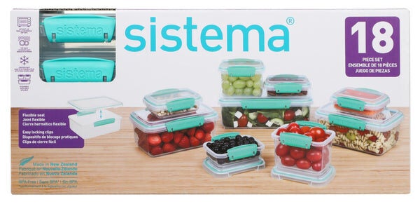 [Surplus By Design] Sistema food storage containers 18 pieces (9 ...