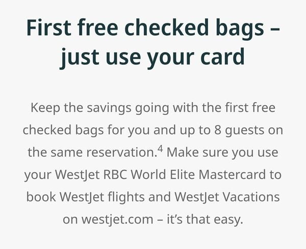 WestJet RBC World Elite Mastercard, FYF, $450 Welcome points, 1st ...