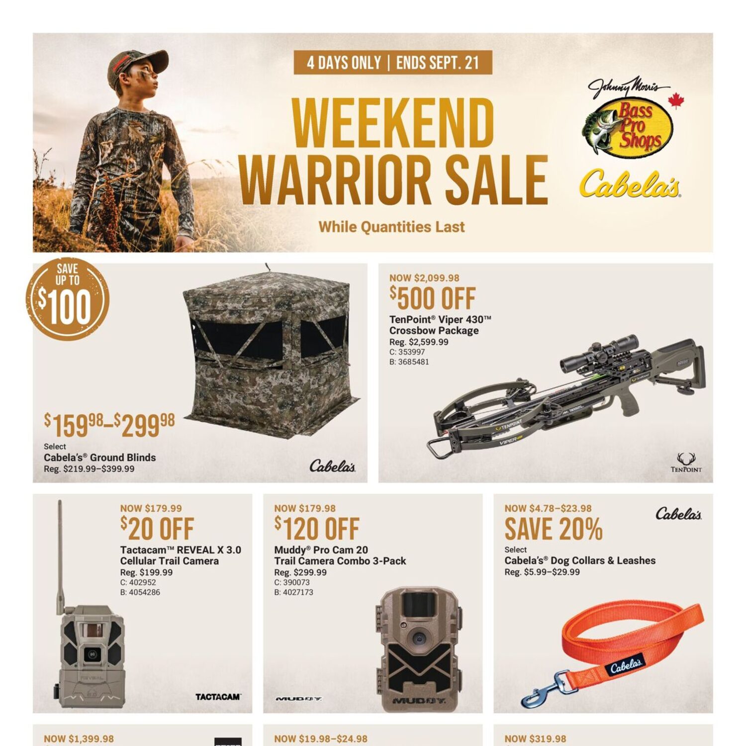 Bass Pro Shops Weekly Flyer - Weekend Warrior Sale (BC & NS) - Sep 18 ...