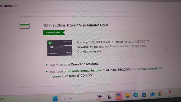 [TD Bank] TD First Class Travel Visa Infinite Card - 165K TD Rewards ...