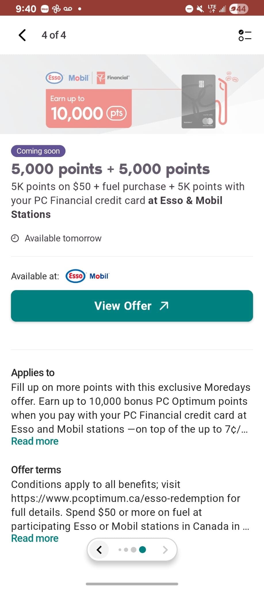 [PC Optimum] Get 5000 PC Optimum Points when you spend $50 on Fuel at ...