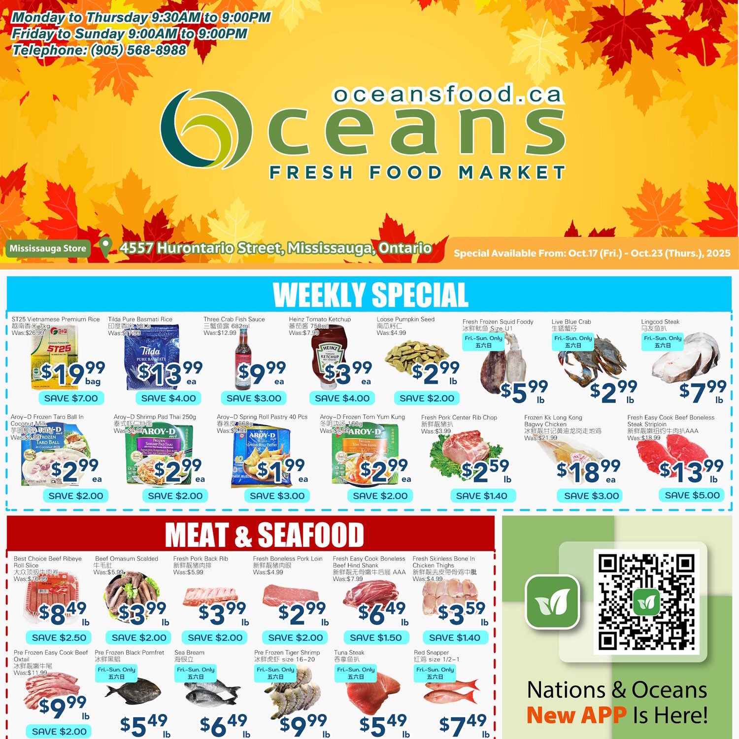 Oceans Fresh Food Market Weekly Flyer - Weekly Specials - Oct 17 – 23 ...