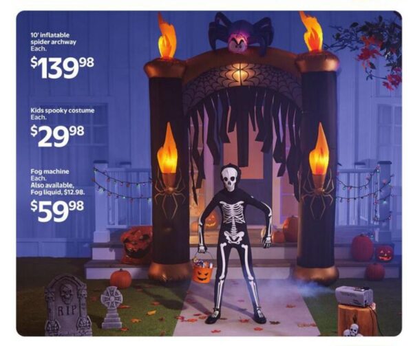 [Walmart] 10ft Posable Skeleton, Bone Colour — Halloween Decoration by ...