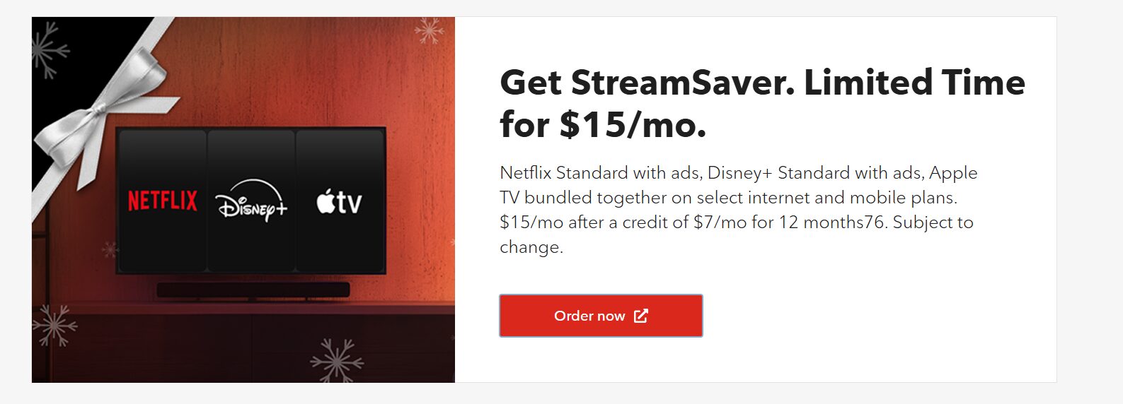 [Rogers] Streamsaver - Netflix Standard w/ ads, Disney+ Standard w/ ads ...