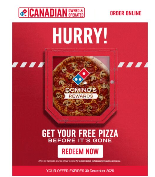 [Domino's Pizza] Free 2 Medium 2 Toppings Pizza - RedFlagDeals.com Forums