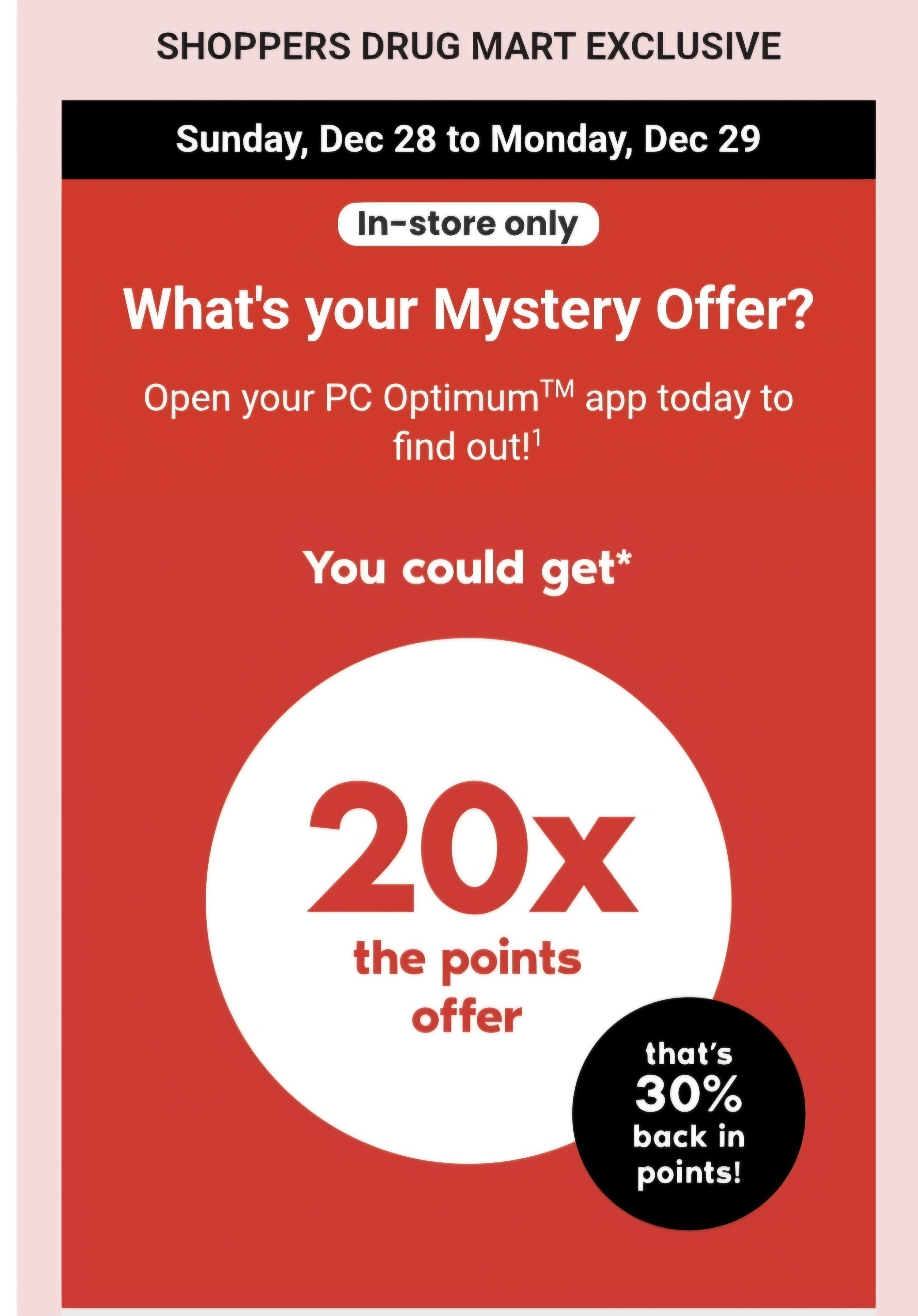 [Shoppers Drug Mart] PC Optimum App Offer - FREE WYB Mystery Offer Or ...