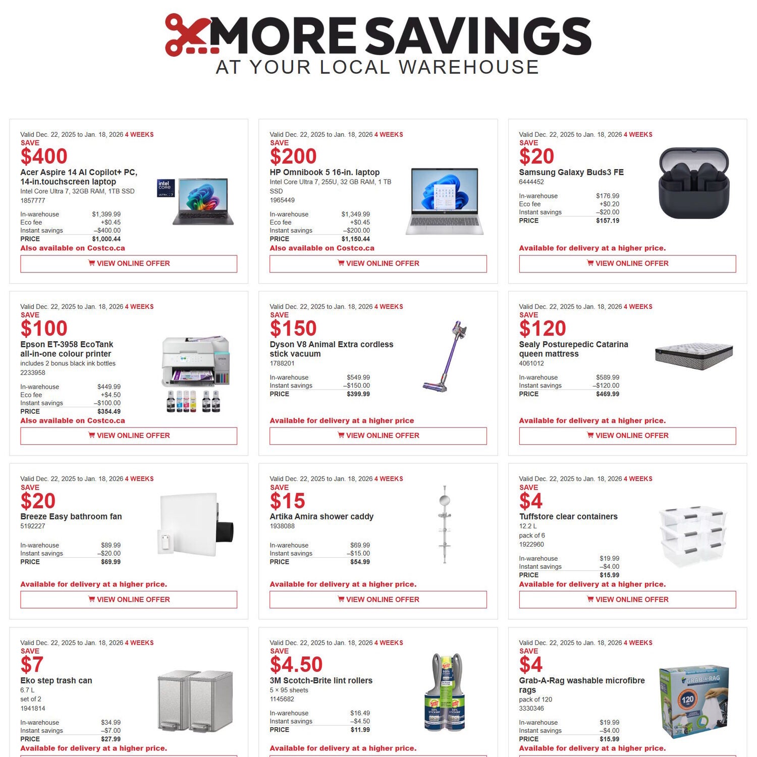 Costco Weekly Flyer - More Savings (SK) - Jan 5 – 18 - RedFlagDeals.com