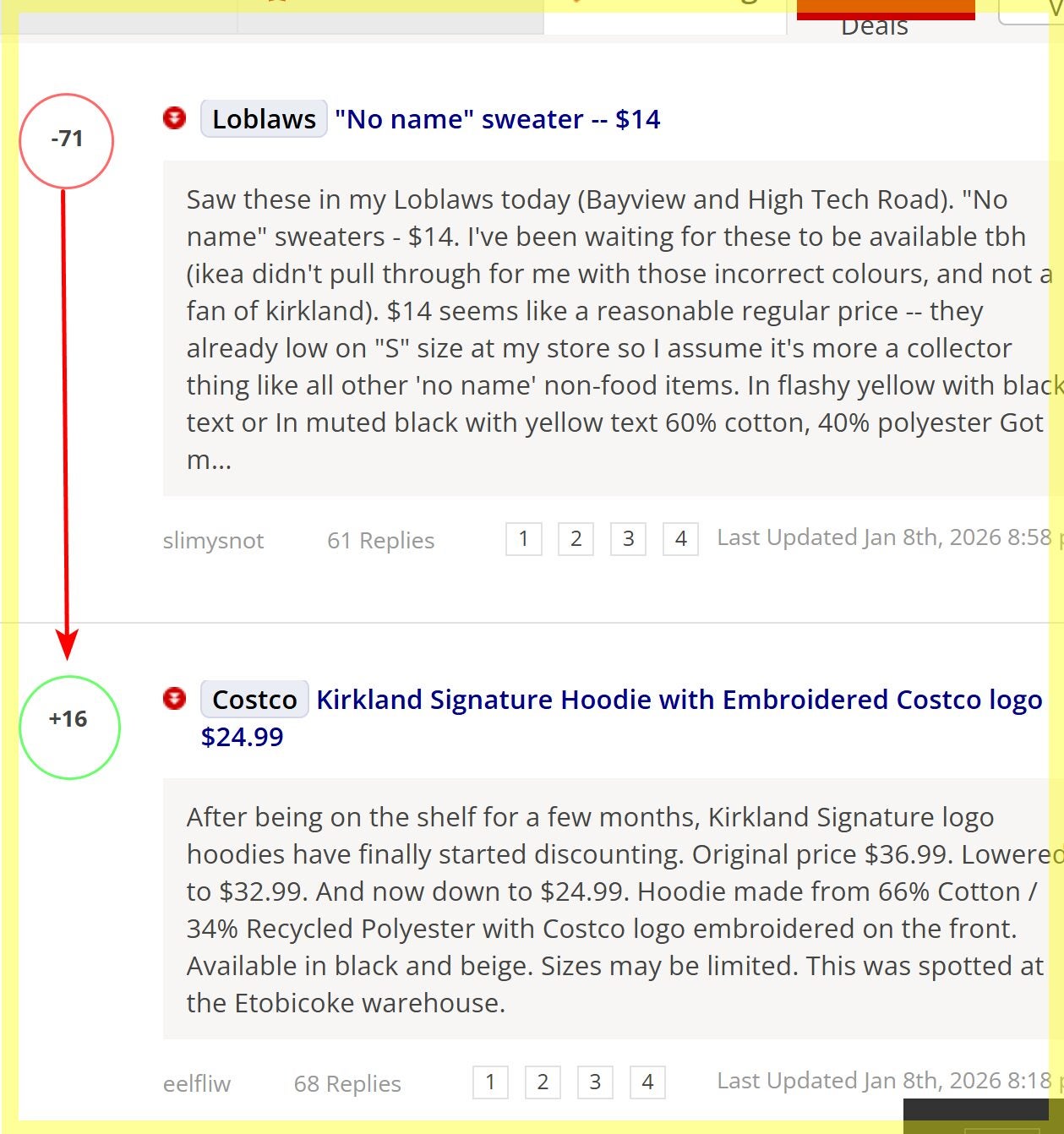 [Loblaws] "No name" sweater -- $14 - Page 4 - RedFlagDeals.com Forums