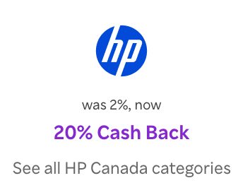 [HP] Rakuten 20% cash back for hp.ca - RedFlagDeals.com Forums