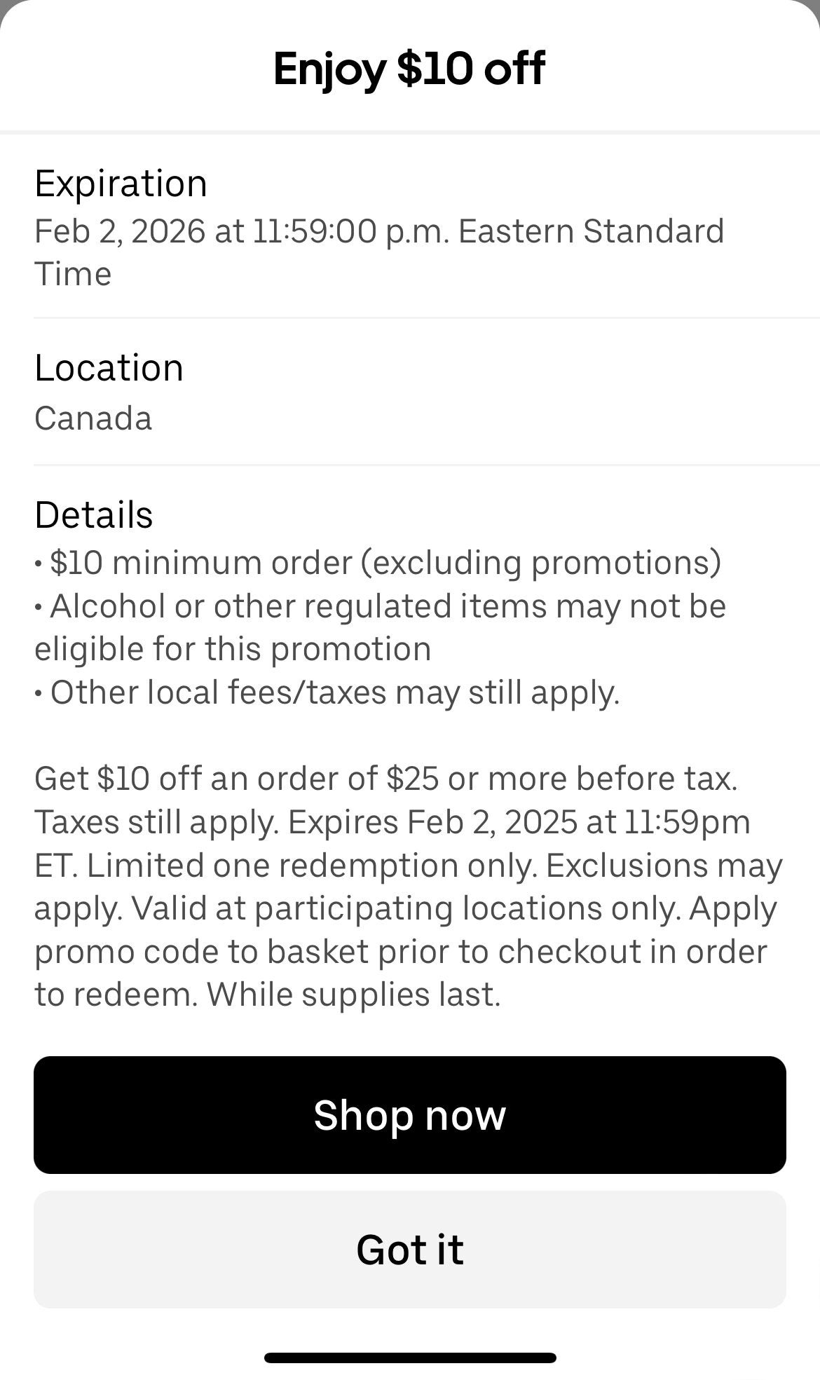 [Uber Eats] $10 off an order of $25 with code LEAFS10 & CANUCKS10 (two ...