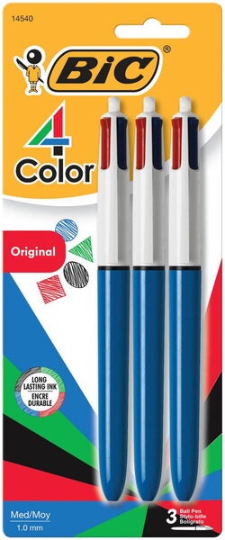 [Walmart] BIC 4 Color Pen 3-pack for $4(YMMV?) - RedFlagDeals.com Forums