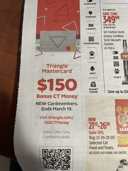 [Canadian Tire] $150 CT Money bonus - Triangle Mastercard ( CLEARSCORE ...