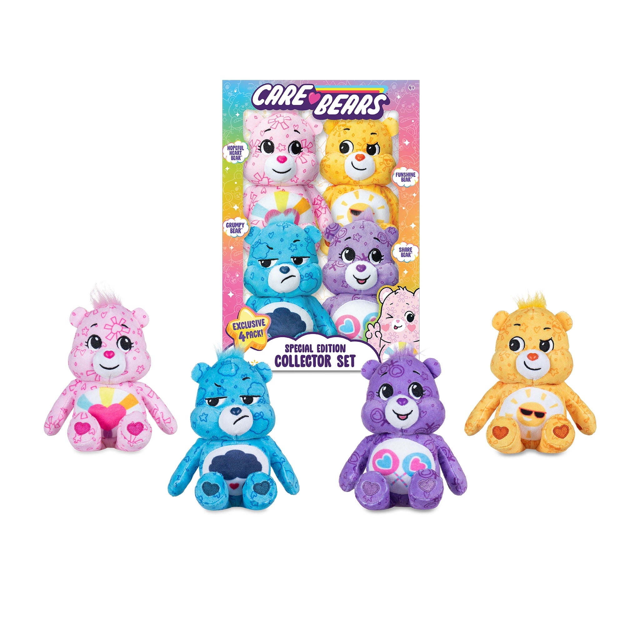[Walmart] Care Bears 4-Pack Fun Size Plush Collector Set $10 (original ...