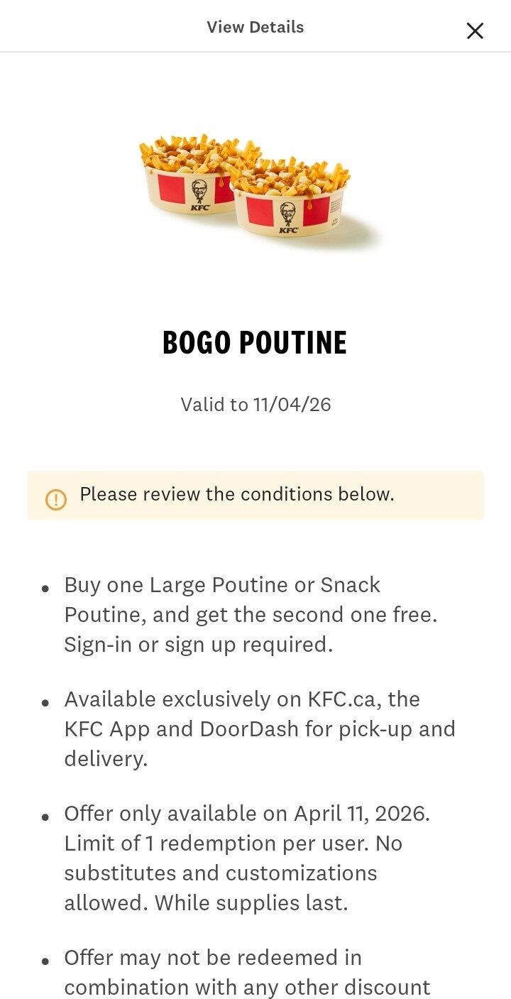 [National Poutine Day] Saturday April 11 BK $3 poutine, NYFries/KFC ...