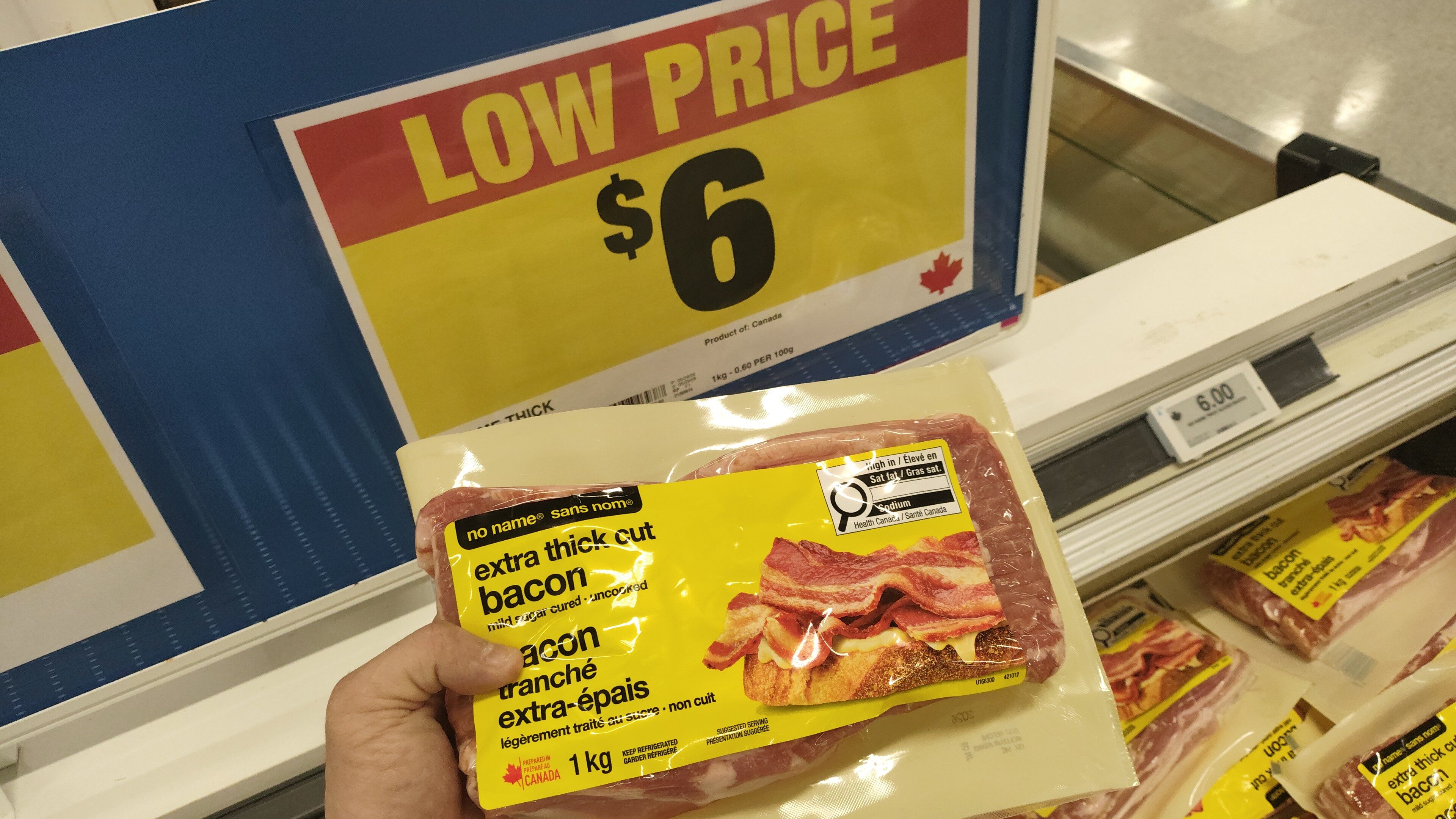 [Real Canadian Superstore] 1kg old fashioned Thick cut No Name Bacon ...