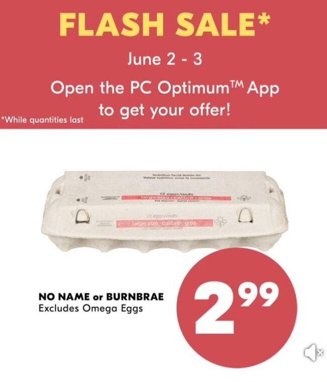 [Shoppers Drug Mart] No Name or Burnbrae 12 pack Eggs $2.99 ...