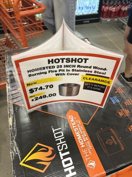 [Home Depot] Hotshot 25” fire pit stainless steel with cover ($74.70 ...