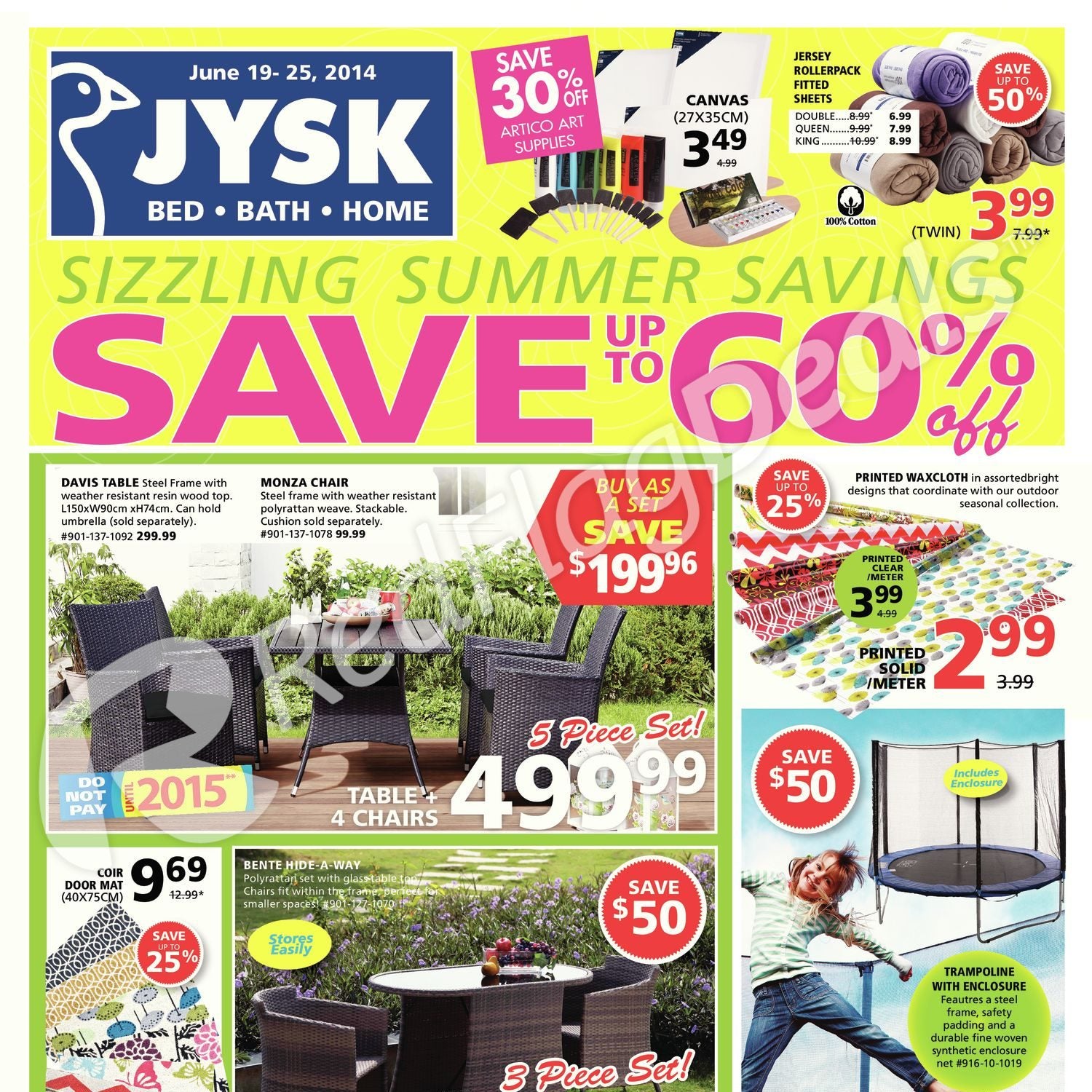 JYSK Weekly Flyer - Weekly Flyer - Sizzling Summer Savings - Jun 19 ...